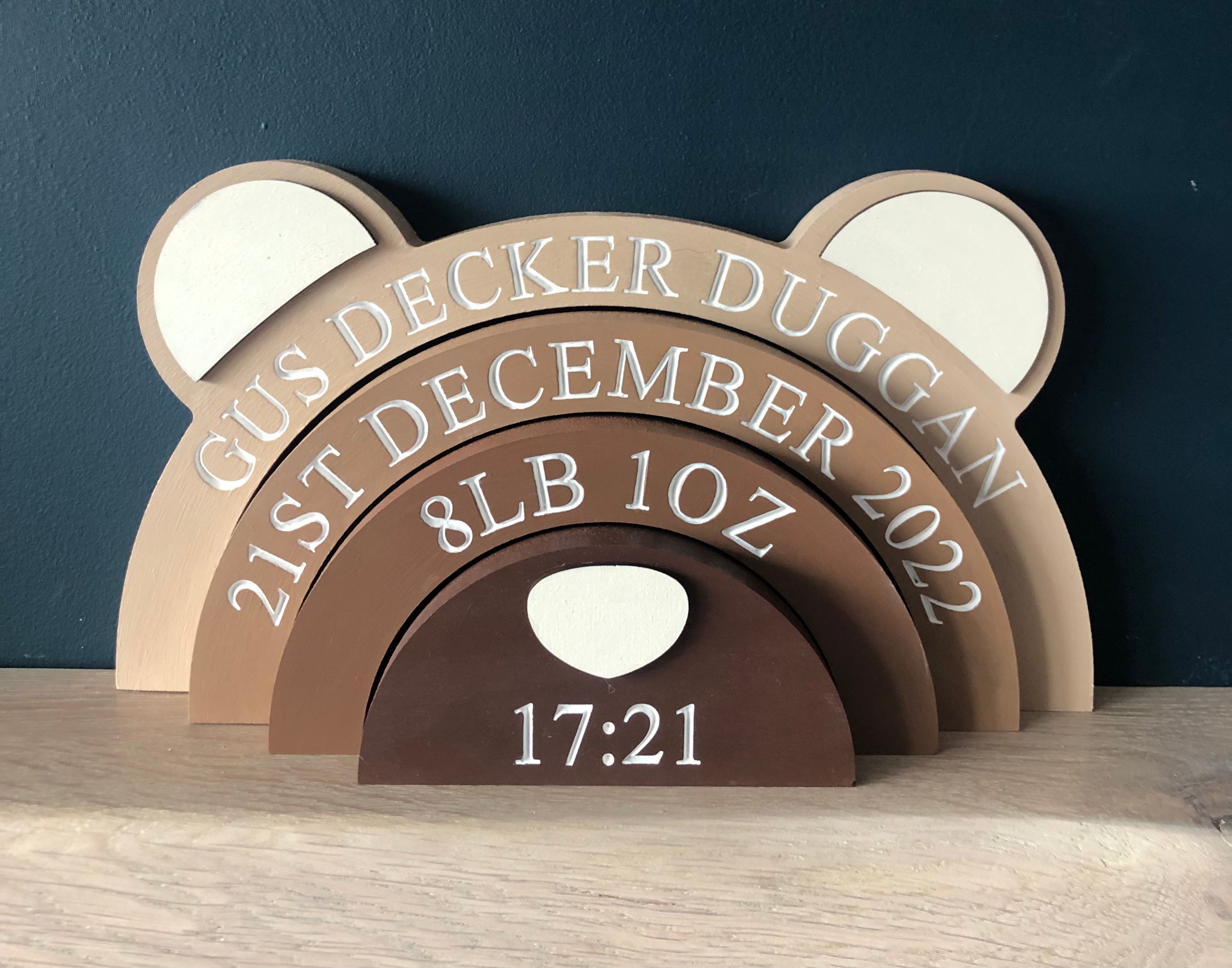 Engraved Bear Stacker – VLC Creations