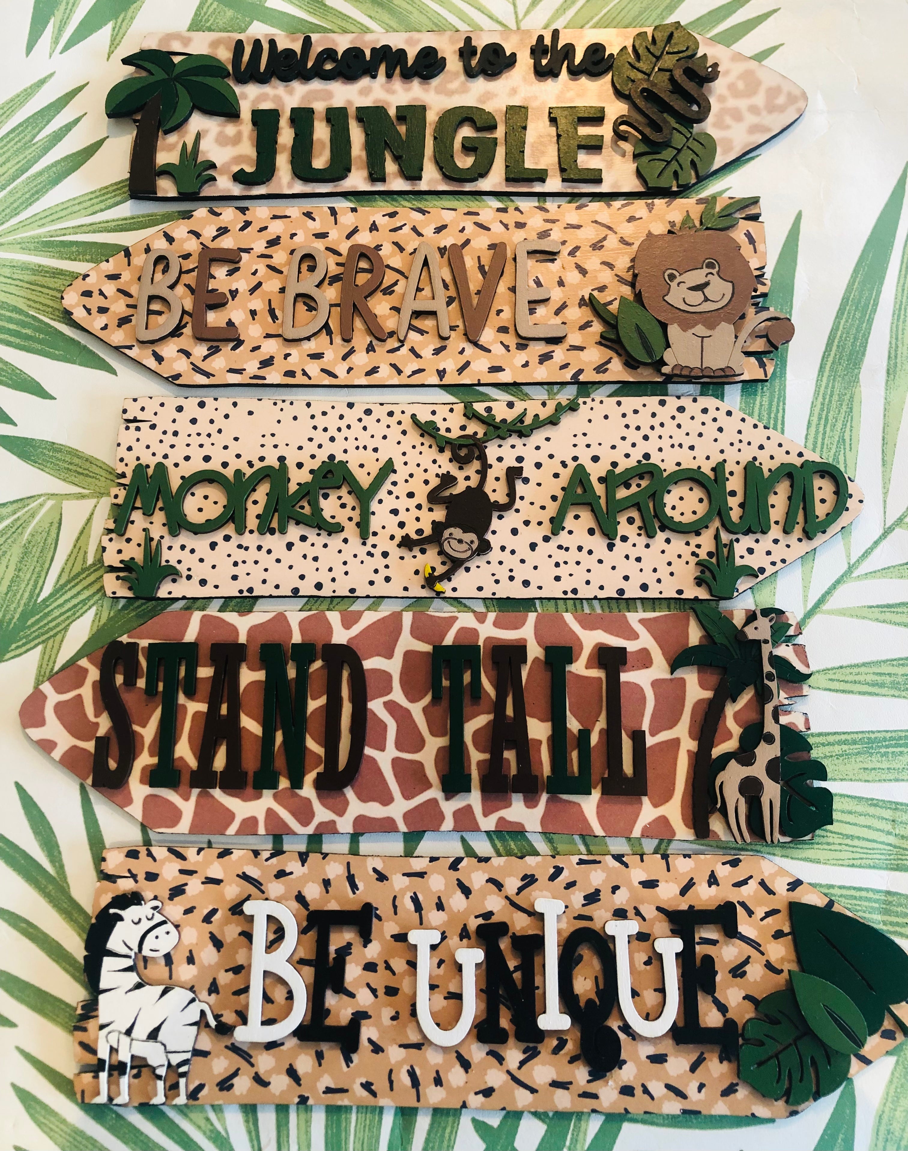 Wooden Safari Direction sign – VLC Creations